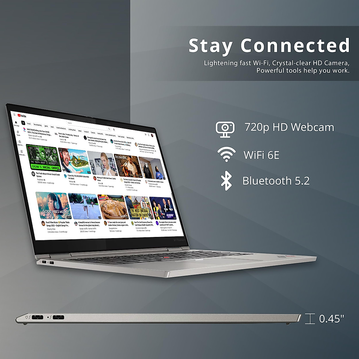 Lenovo Thinkpad X1 Yoga 13.5" 2 in 1 2K Touch Business Laptop, Intel Core i7-1160G7, 16GB RAM, 512GB SSD, Backlight Keyboard, Fingerprint Reader, Win 11 Pro, Gray, 32GB Hotface USB Card