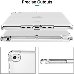 ORIbox Case for iPad 7th and iPad 8th and iPad 9th Gen [10.2 Inch] Clear,with 4 Corners Shockproof Protection, TPU Back Cover for iPad, Clear