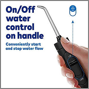 Waterpik ION Professional Cordless Water Flosser Teeth Cleaner Rechargeable and Portable, Black, 1 Count