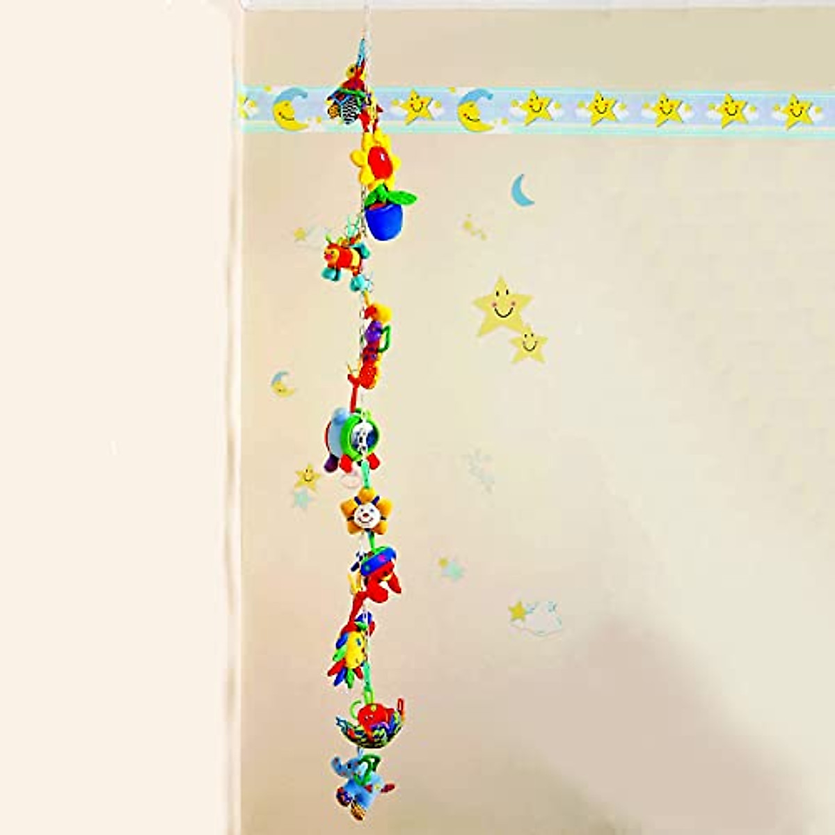 Dreambaby Super Corner Toy Hammock Net Organizer - with Stuffed Animal Toy Chain Hanger - 6ft Long - Holds up to 10lbs Maximum Weight - White - Model F605