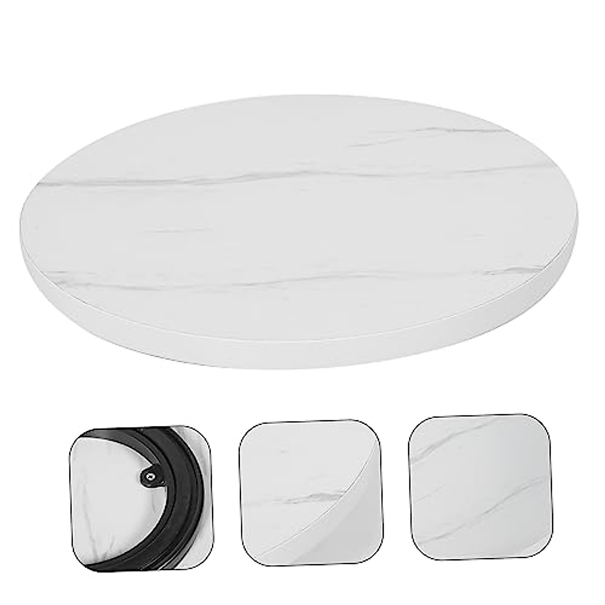 Yardwe Table Turntable Spices Turntable Round Kitchen Organizer Turntable Organizer grazing Tray Susan Cupboard Susan Organizer Seasoning Pot Rack Wood Planks Dining Table to Rotate White