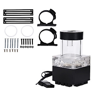 800L/H 8W 7V Water Cooling Pump with 4 Meters Pump Head & LED Power Indicator G1/4 Thread Fast Heat Dissipation CPU Cooling System (12cm Black)