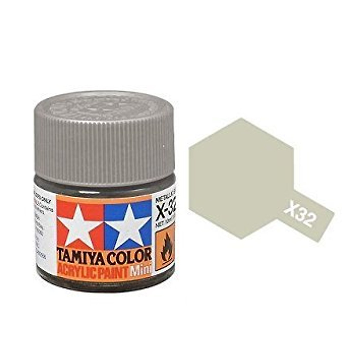 TAMIYA X32 81532 Acrylic Mini X32 Titanium Silver 1/3 oz 10ml