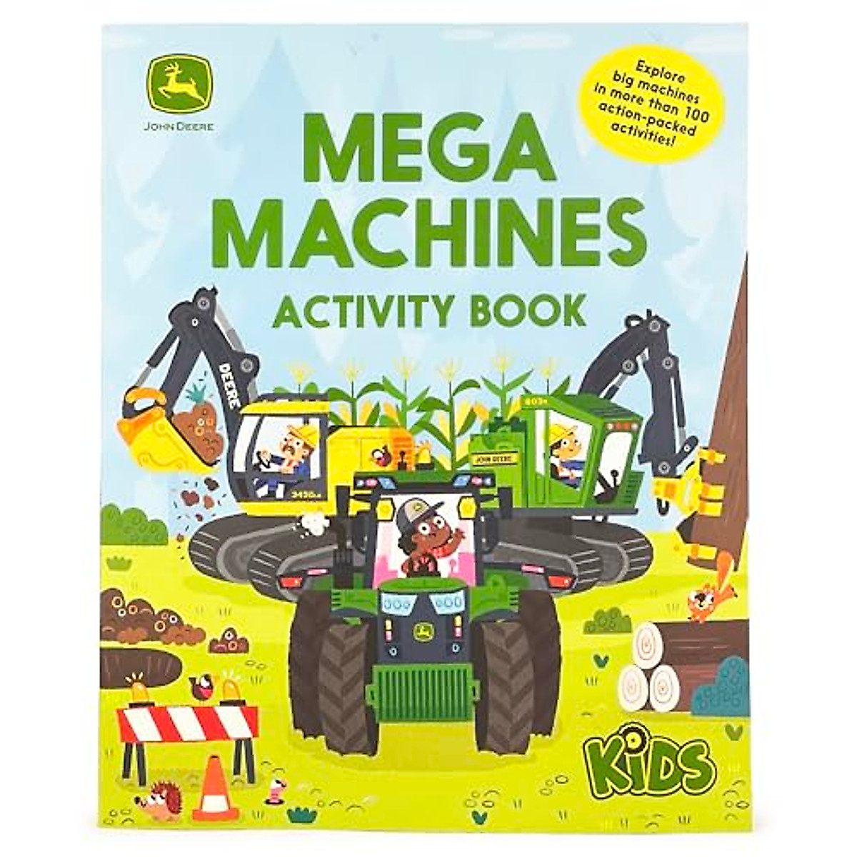 John Deere Kids: Mega Machines Tractor and Truck Puzzles, Mazes & Coloring Activity Book for Boys 4-8, More than 100 Activities