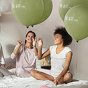 10 Pcs 18 Inches Sage Green Balloons Large Grass Green Balloons Huge Olive Green Balloon for Wedding Birthday Baby Shower Engagement Summer Eucalyptus Jungle Safari Party Decoration (Grass Green)