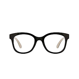 Peepers by PeeperSpecs Women's Grandview Soft Square Blue Light Blocking Reading Glasses, Black, 50 + 1.5