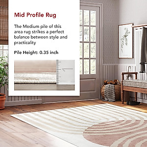 nuLOOM Shandra Abstract 3x5 Accent Rug for Living Room Bedroom Dining Room Entryway Kitchen, Blush/Ivory