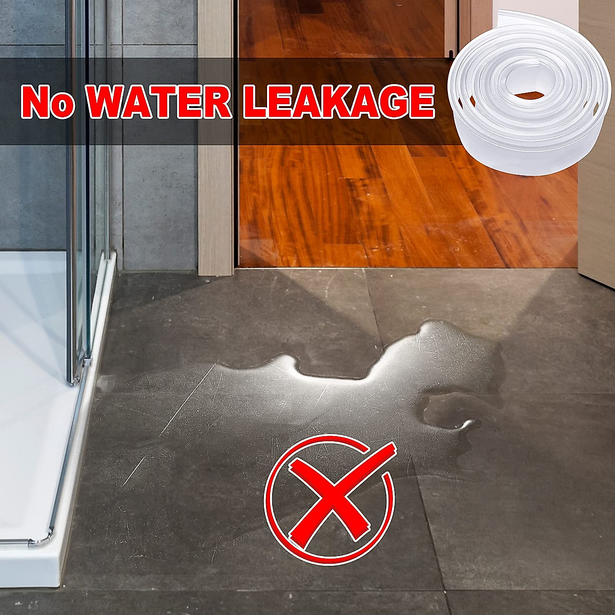 108 Inch Clear Shower Door Bottom Seal T Shaped Shower Door Seal Strip Framed Shower Door Drip Sweep Replacement Parts for Bathroom