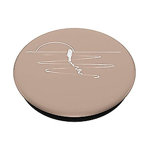 Beach Sunset Sun Abstract Minimalist Modern Neutral Beige PopSockets PopGrip: Swappable Grip for Phones & Tablets