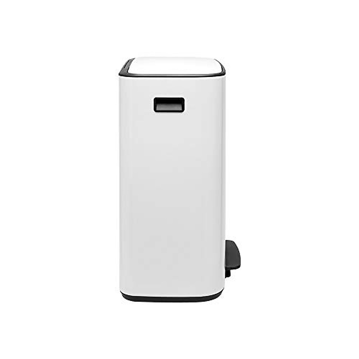 Brabantia Bo Step On Pedal Trash Can, 1 Inner Bucket (16 Gal), White