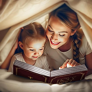 PETIGL Bible Pillow Book Plush That Opens, Bible Stuff, Fun Unique Plush Pillow (Purple)