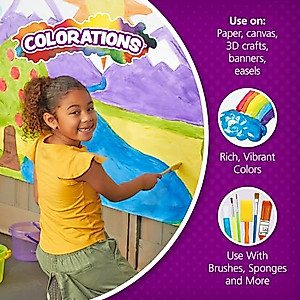 Colorations WSTBL Washable Tempera Paint, 16 fl oz, Blue, Non Toxic, Vibrant, Bold, Kids Paint, Craft, Hobby, Fun, Art Supplies