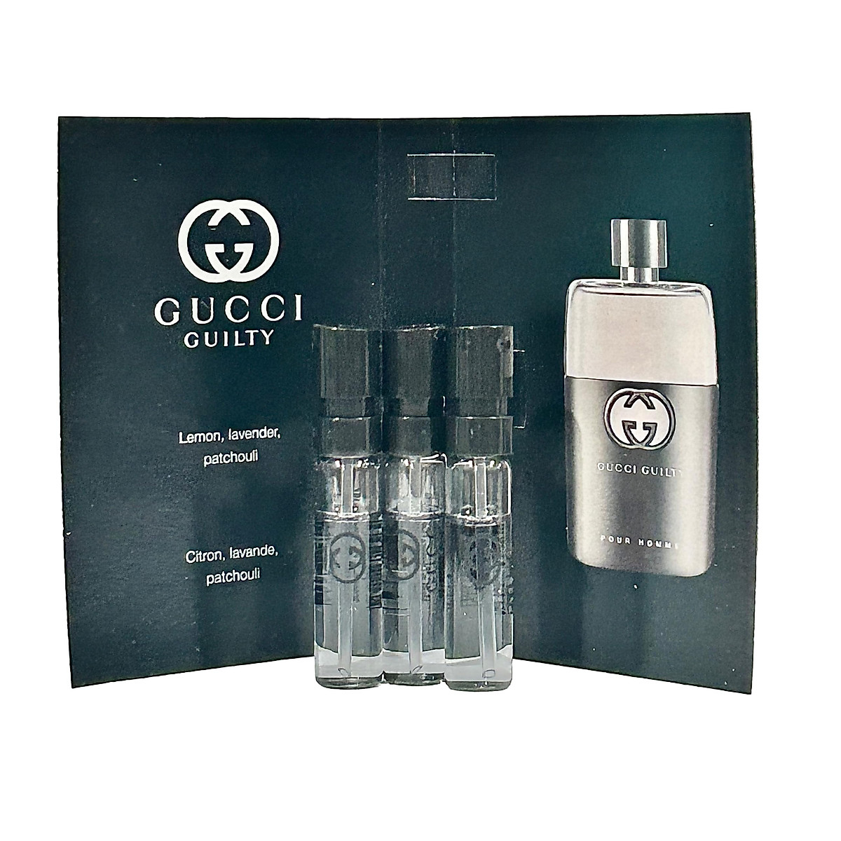 Gucci Guilty Sample Perfume Eau De Toilette Men Spray Pour Homme MINI SMALL Travel Size 1.5 ML / 0.05 - set of 3