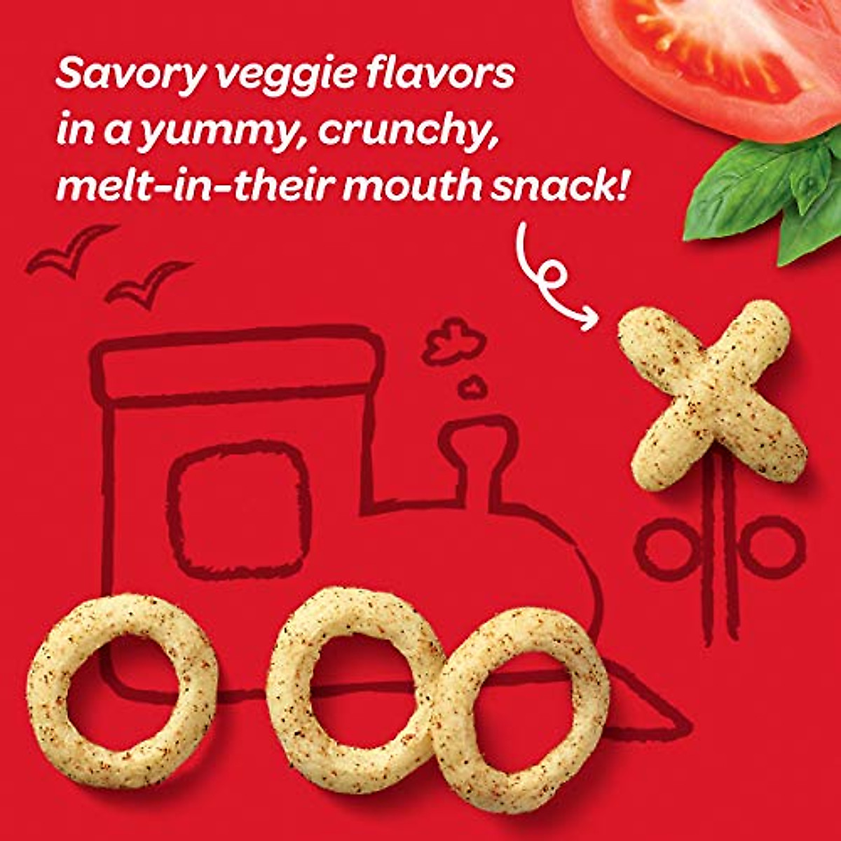 Happy Baby Organic Snackers Baked Grain Snack for Crawling Babies, Tomato and Basil, 1.5 Ounce (Pack of 6)