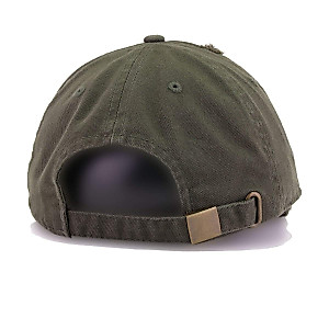 Trust No1 Vintage Baseball Cap Embroidered Cotton Adjustable Distressed Dad Hat Olive