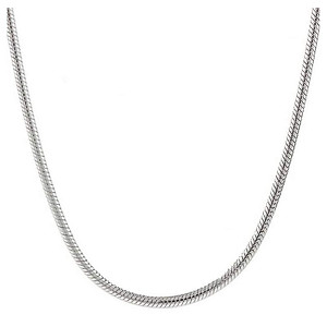 Verona Jewelers Sterling Silver 1.5MM 2MM Italian Solid Round Snake Chain Necklace-Sterling Silver Chain for Pendants, Magic Flexible Snake chain (18-30) (20, 3MM)