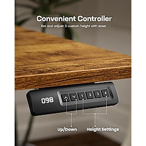 Marsail Electric Standing Desk, 48 * 24 Inch Standing Desk Adjustable Height, Stand up Desk for Home Office Furniture Computer Desk 4 Memory Presets with Headphone Hook