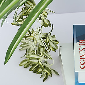 YINKUU Artificial Chlorophytum Silk Flowers, Artificial Flowers Plant Fake Greenery Faux Plant Hanging Ivy Green Leaves Bonsai Wall Hanging Plants for Home Garden Office Wedding Decoration