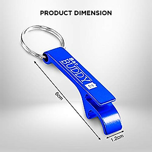 Keychain Bottle Opener - bartender bottle opener - Best Aluminum Bottle/Can Opener - Compact, Versatile & Durable - Vibrant Colors - Premium Keyring Bottle Opener - Ergonomic Design Silver