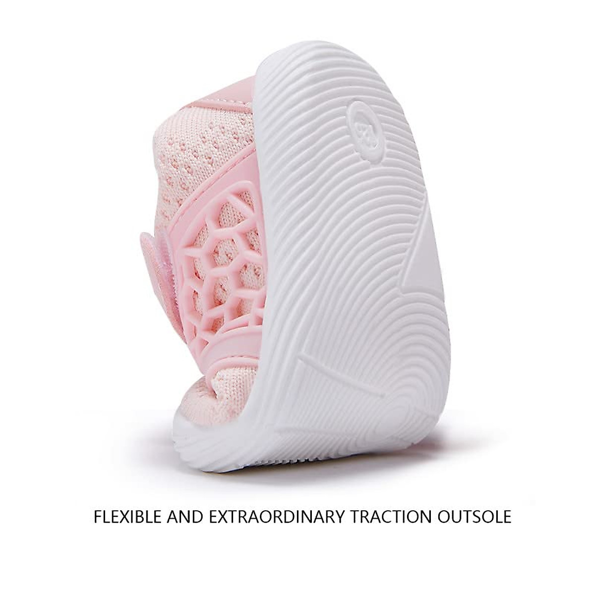 BMCiTYBM Baby Shoes Boys Girls Mesh Sneakers Infant Breathable Walking Shoes Lightweight Non-Slip First Walkers 6 9 12 18 24 Months Pink Size 12-18 Months Infant