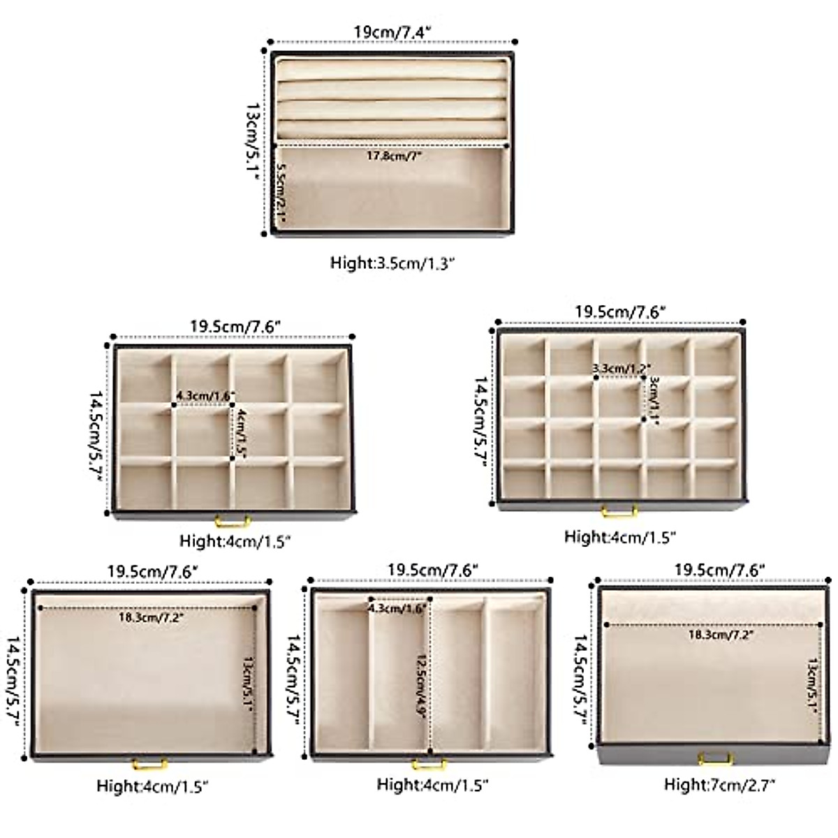 AKOZLIN Huge Jewelry Box Organizer Functional Lockable, Extra Large Leather Jewelry Storage Case for Women Girls Ring Necklace Earring Bracelet Holder Organizer with Mirror Black