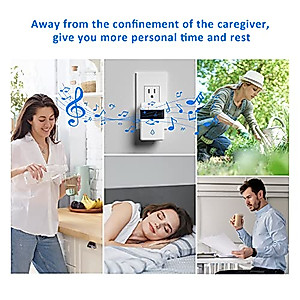 Caregiver Pager, METAK SOS Alert Button Nurse Call System for Seniors, Patients, Disabled or Elderly Monitoring at Home with 58 Chimes and up to 120dB Lound Volume