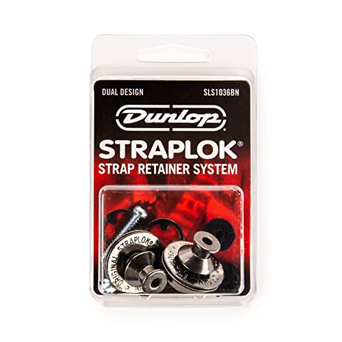 Jim Dunlop Black Nickel Dual Design Guitar Strap Locks (SLS1036BN)