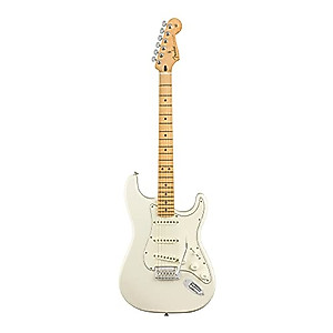 Fender Player Stratocaster SSS Electric Guitar, with 2-Year Warranty, Polar White, Maple Fingerboard