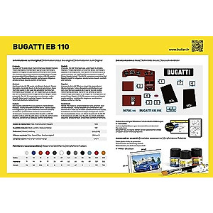 Heller HEL80738 1:24-Bugatti EB 110, Unpainted