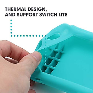 Grip Case for Nintendo Switch Lite, Silicone Case for Nintendo Switch Lite - Turquoise