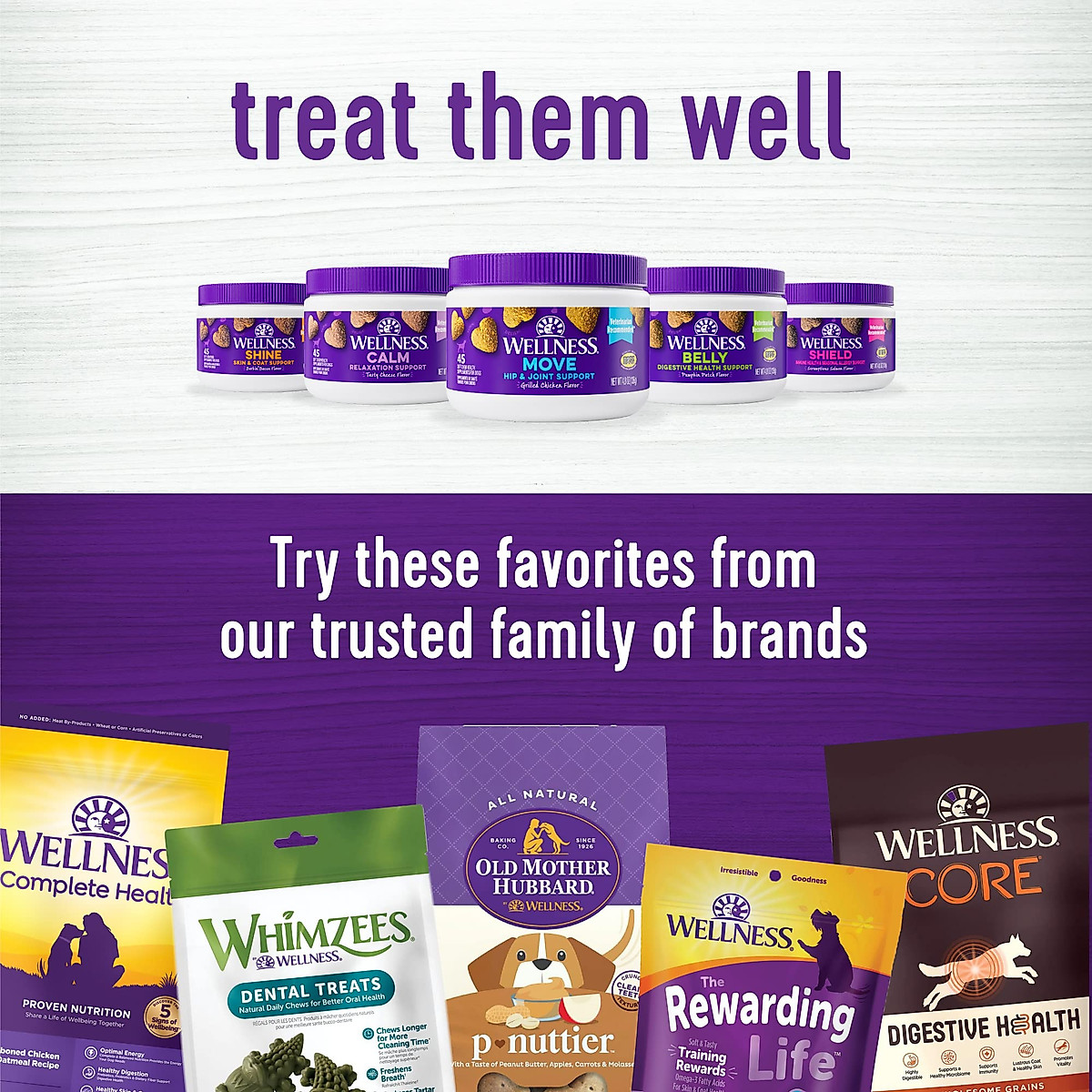 Wellness Barkin' Bacon Flavored Soft Chew Skin & Coat Supplements for Dogs, 45 Count