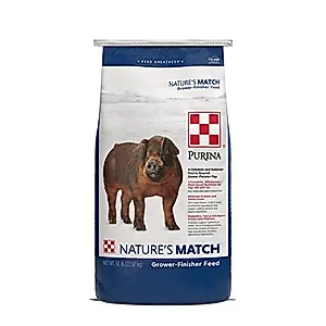 Purina | Nature's Match Grower-Finisher Pig Feed | 50 Pound (50 LB) Bag