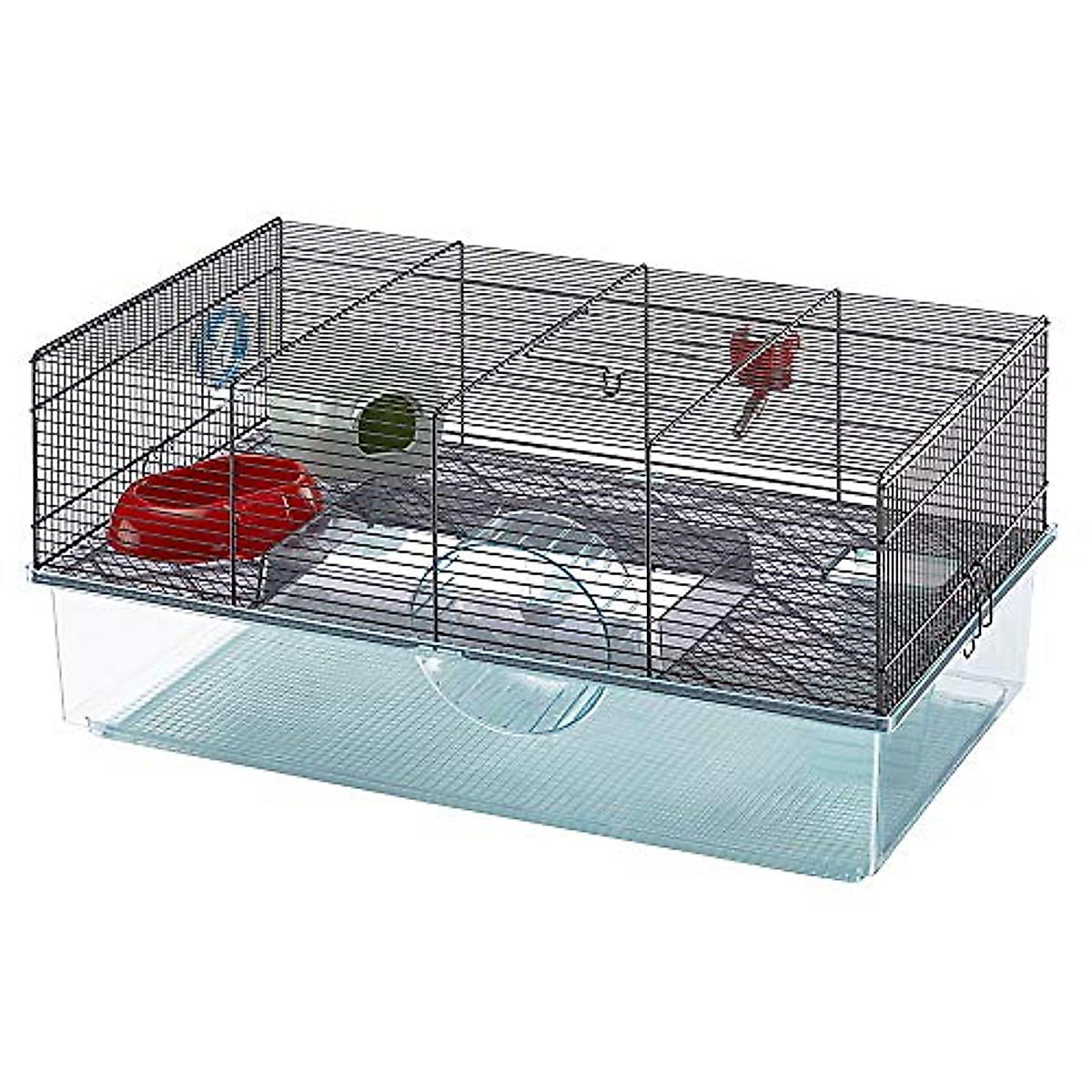 Favola Large Hamster Cage Includes Free Water Bottle, Exercise Wheel, Food Dish & Hamster Hide-Out Measures 23.6L x 14.4W x 11.8H-Inches & Includes 1-Year Manufacturer's Warranty