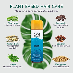 OM Botanical Sulfate-Free Organic Shampoo – Ayurvedic with Soapnut, Shikakai, Fenugreek & Neem | Prevent Hair Loss, Color Safe Natural Vegan Hair Cleanser for Men & Women Bullet Points:
