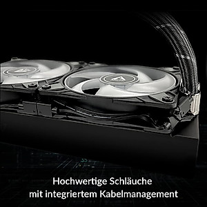 ARCTIC Liquid Freezer II 240 RGB - Multi-Compatible CPU AIO Water Cooler with RGB, Compatible with Intel & AMD, PWM-Controlled Pump, CPU Cooler, AIO Cooler, CPU Liquid Cooler - Black