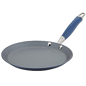Anolon Advanced Home Hard Anodized Nonstick Crepe Pan, 9.5 Inch, Indigo Blue