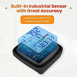 SMARTRO SC92 Professional Indoor Outdoor Thermometer Wireless Digital Hygrometer Room Humidity Gauge Temperature and Humidity Meter & Pro Accuracy Calibration