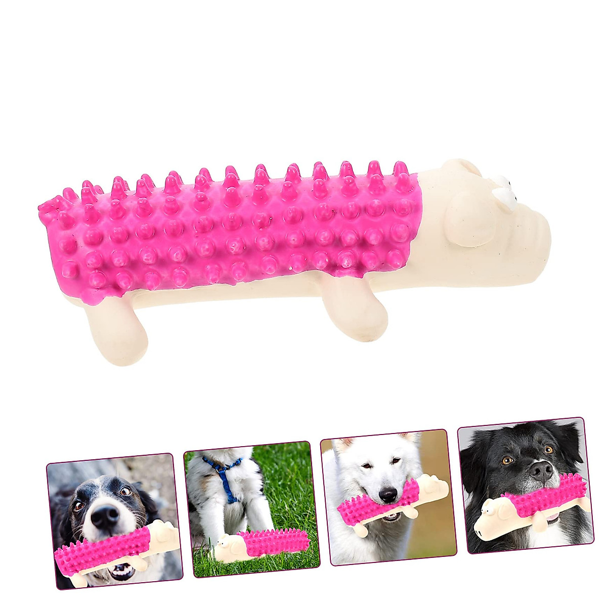 Milisten Pet Latex Toys Dog Molar Plaything Dog Chew Plaything Dog Squeaky Toy Latex Pet Toy Vocalizing Dental Care Toy Interactive Puppy Toy Dog Molar Toy Puppy Chew Toy Dog Supply