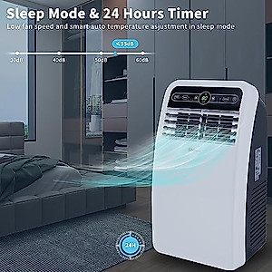 Shinco 8,000 BTU Portable Air Conditioner, Portable AC Unit with Built-in Cool, Dehumidifier & Fan Modes for Room up to 200 sq.ft, Room Air Conditioner with Remote Control, Installation Kit