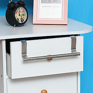 2Pcs Towel Rack Over Door Stainless Steel Towel Bar Hanging Holder Towel Rag Rack Shelf Hanger Bathroom Kitchen Cabinet(9inch,Silver)