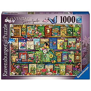 Ravensburger Aimee Stewart Vintage Summer Garden 1000 Piece Jigsaw Puzzle for Adults & Kids Age 12 Years Up, Black