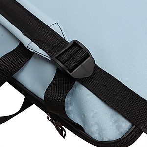 Water-Resistant Art Portfolio Bag Artboard Carrying Case Paint Drawing Sketch Pad Handheld Backpack Sketching Painting Pigment Storage Bag (Light Blue)