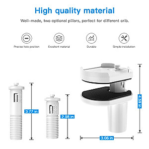 HOLACA Baby Monitor Mount Bracket for Infant Optics DXR-8 Infant Optics DXR-8 Pro Baby Monitor, Compatible with Universal Baby Cradle-No Need Tools