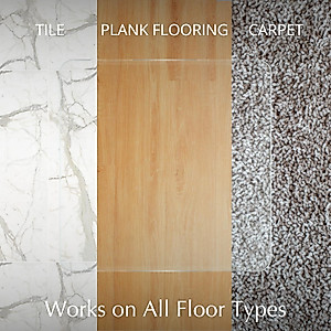 Premium Tempered Glass Chair Mat with Exclusive Beveled Edge | 36 x 46 Inch | The Ultimate in Office Elegance by Clearly Innovative