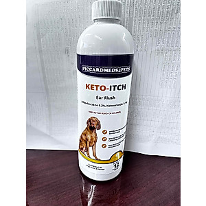 PICCARDMEDS4PETS Keto-Itch Plus Ear Flush 0.2% Chlhxdn + Keto 1% 12oz
