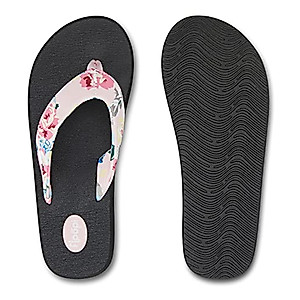 Floopi Flip Flops for Women Casual Flat Yoga Mat Thong Womens Sandals, Ladies Beach Sandals with Indoor & Outdoor Anti Skid Soles (8, Pink-528)