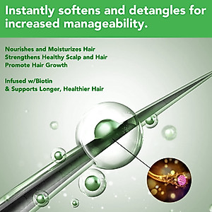 Organics Rosemary Biotin Strengthening Conditioner, Promotes Hair Growth & Scalp Health, Smooth Conditioner for Dry and Crinkled Hair, Hair Loss Conditioner Knots & Split Ends Hair Treatment, 10.56 Oz