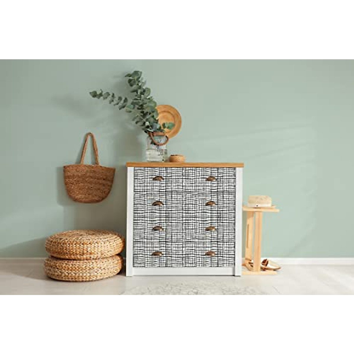 Teacher Created Resources Black Freestyle Grid Peel and Stick Decorative Paper (TCR70009) 17-1/2" inches x 10 feet