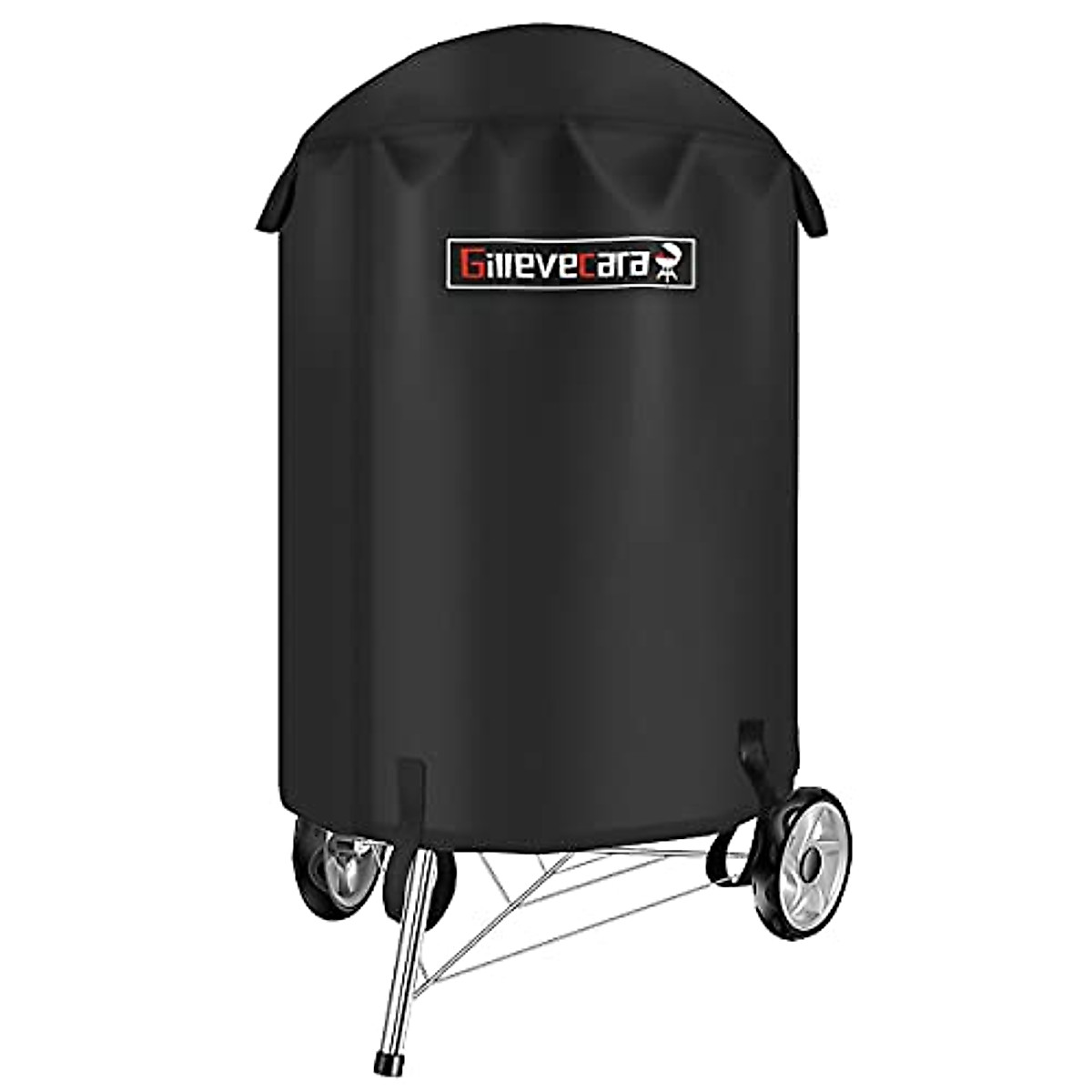 BBQ Grill Cover, 22 Inch Charcoal Kettle Grill Cover, Heavy Duty Waterproof & Dustproof Oxford Fabric Round Barbecue Grill Cover with Handle & Hook&Loop, for Weber, Char-Broil and More Grills