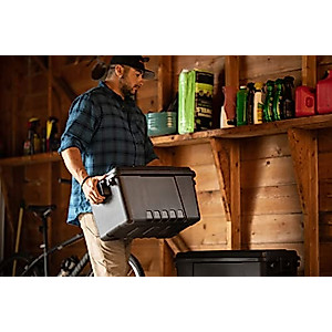 Plano Sportsman Trunk, Black, Small, Lockable Storage Box, Airline Approved Sportsman Trunk, Hunting Gear and Ammunition Bin, Heavy-Duty Containers for Camping, 56-Quart